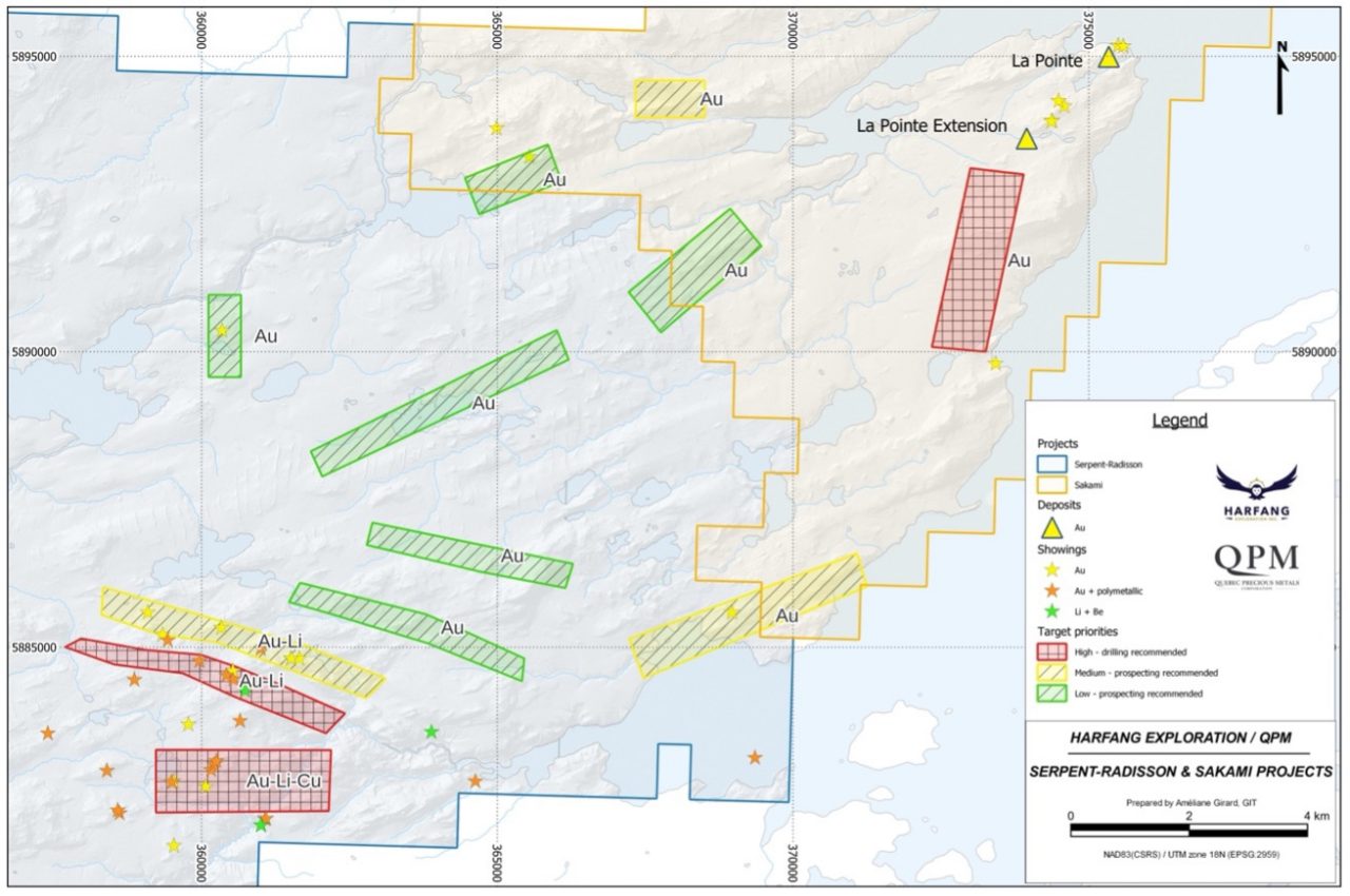 HARFANG AND QUEBEC PRECIOUS METALS JOINTLY IDENTIFY HIGH-PRIORITY GOLD ...